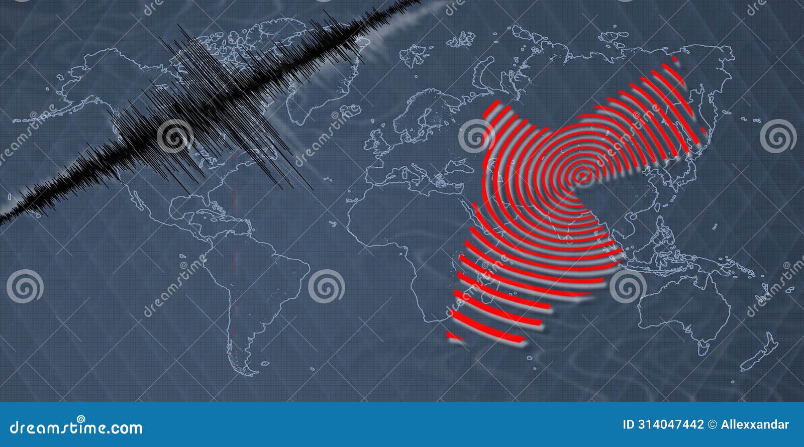 Seismic Activity Earthquake Jordan Map Stock Illustration ...