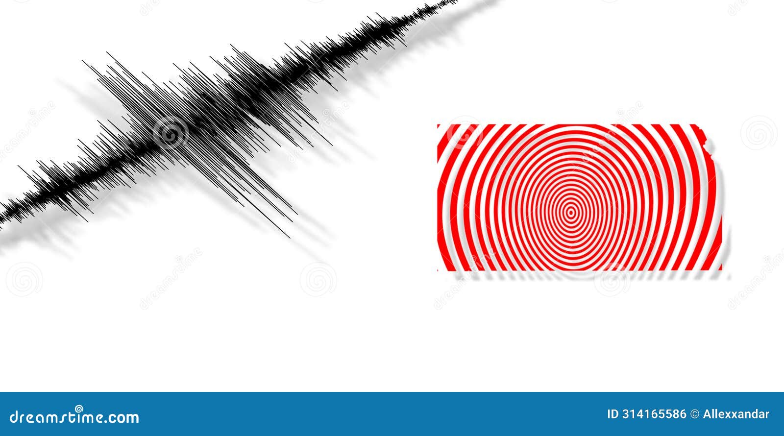 Seismic Activity Earthquake Kansas Map Stock Illustration ...