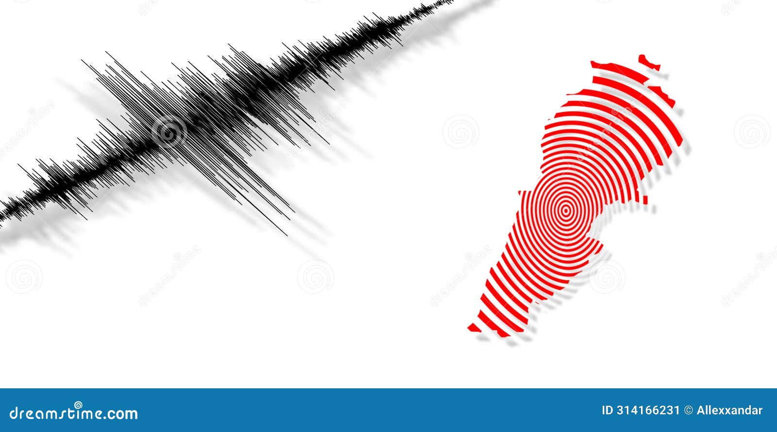 Seismic Activity Earthquake Lebanon Map Stock Illustration ...