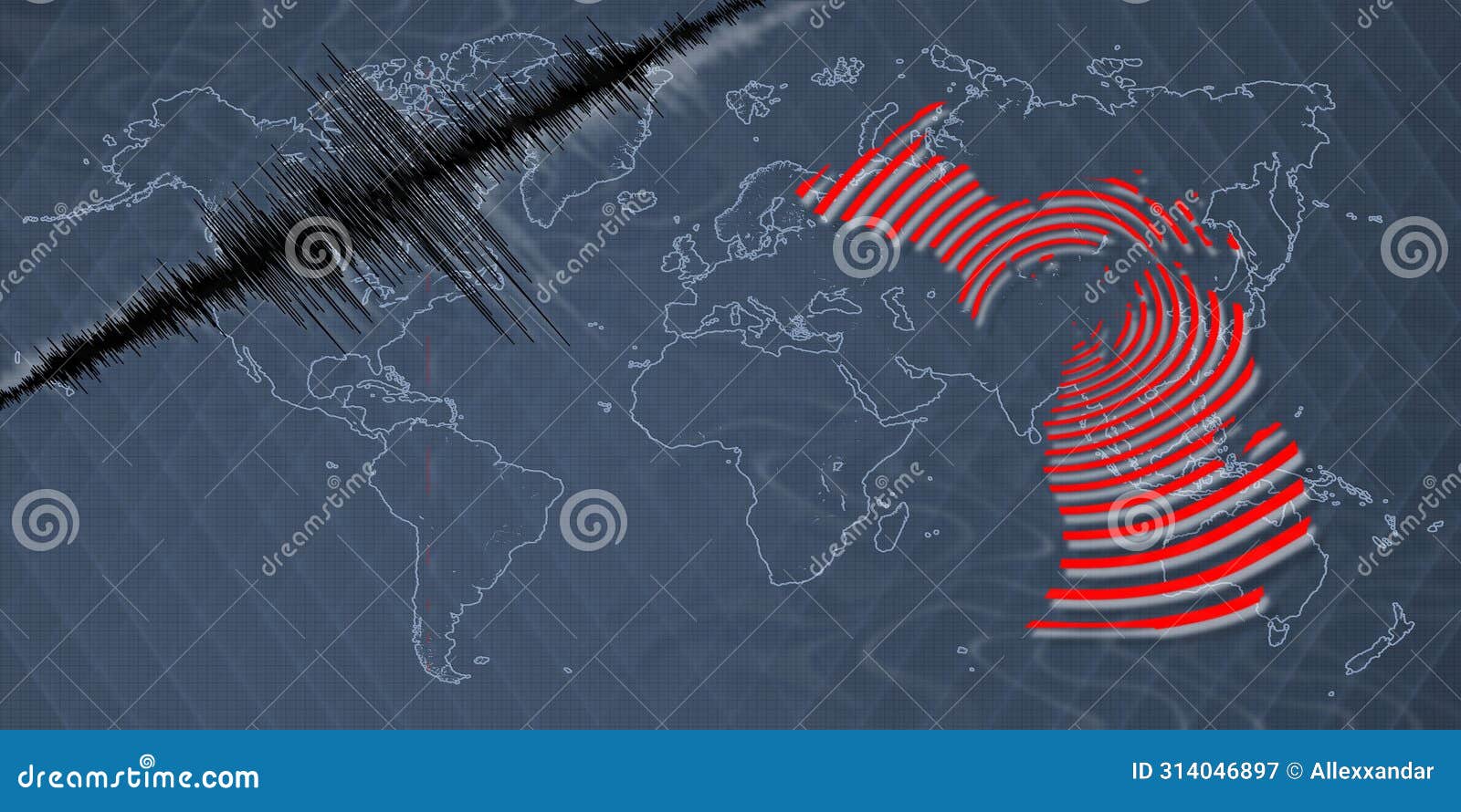 Seismic Activity Earthquake Michigan Map Stock Illustration ...