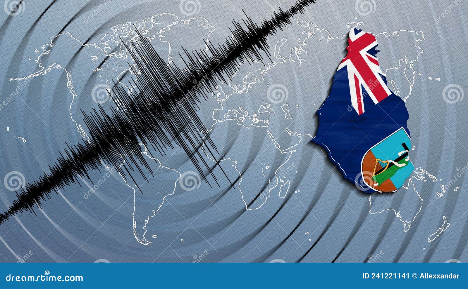 Seismic Activity Earthquake Montserrat Map Royalty-Free Stock Photo ...