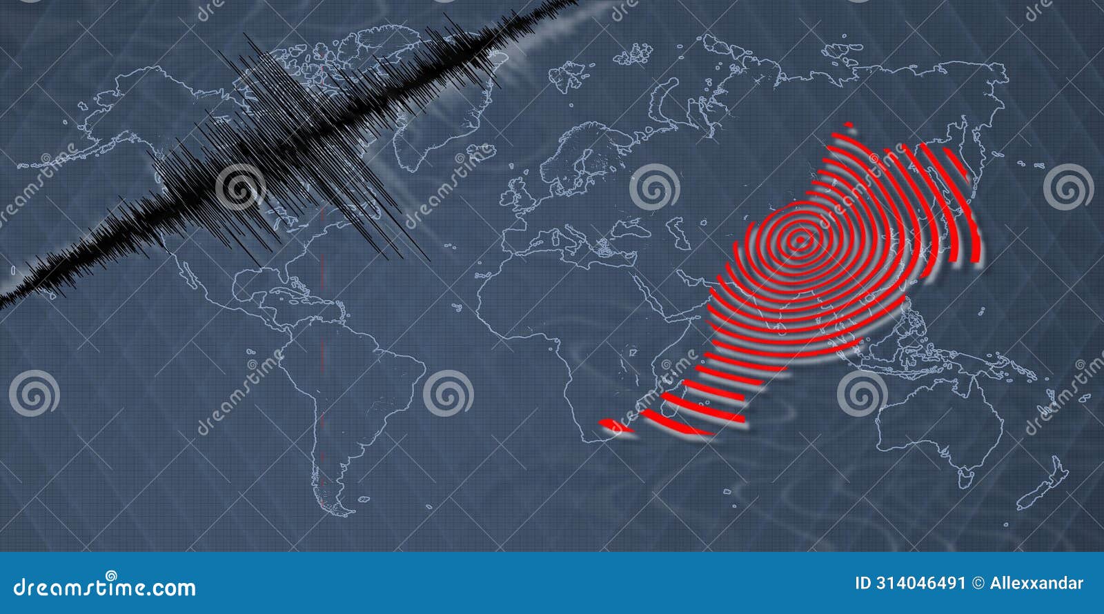 Seismic Activity Earthquake Morocco Map Stock Illustration ...