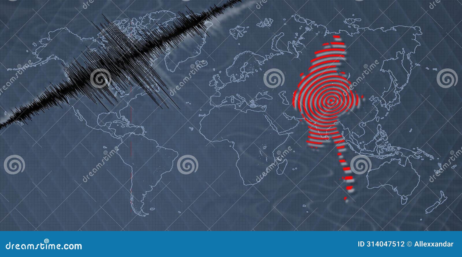 Seismic Activity Earthquake Myanmar Map Stock Illustration ...