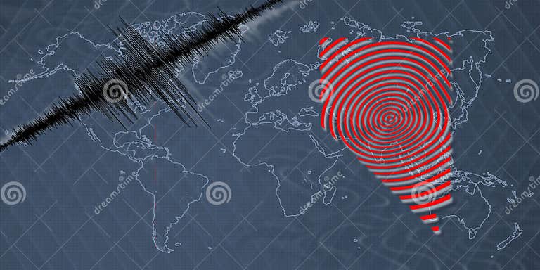 Seismic Activity Earthquake Nevada Map Stock Illustration ...