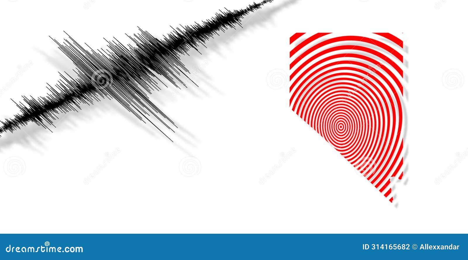 Seismic Activity Earthquake Nevada Map Stock Illustration ...