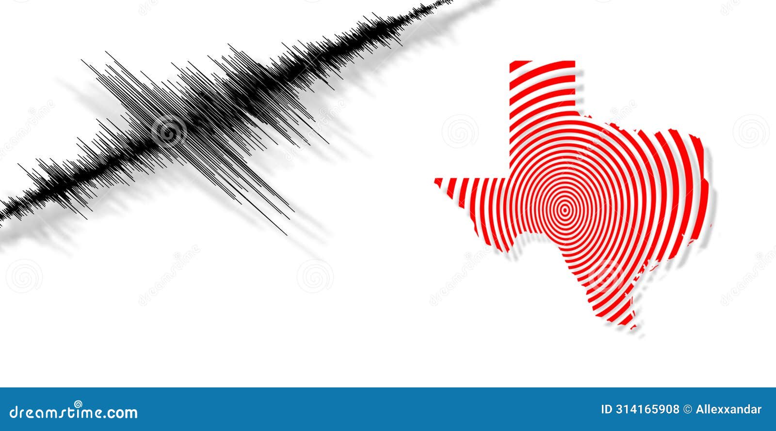 Seismic Activity Earthquake Texas Map Stock Illustration - Illustration ...