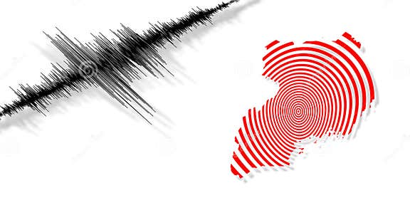 Seismic Activity Earthquake Uganda Map Stock Illustration ...