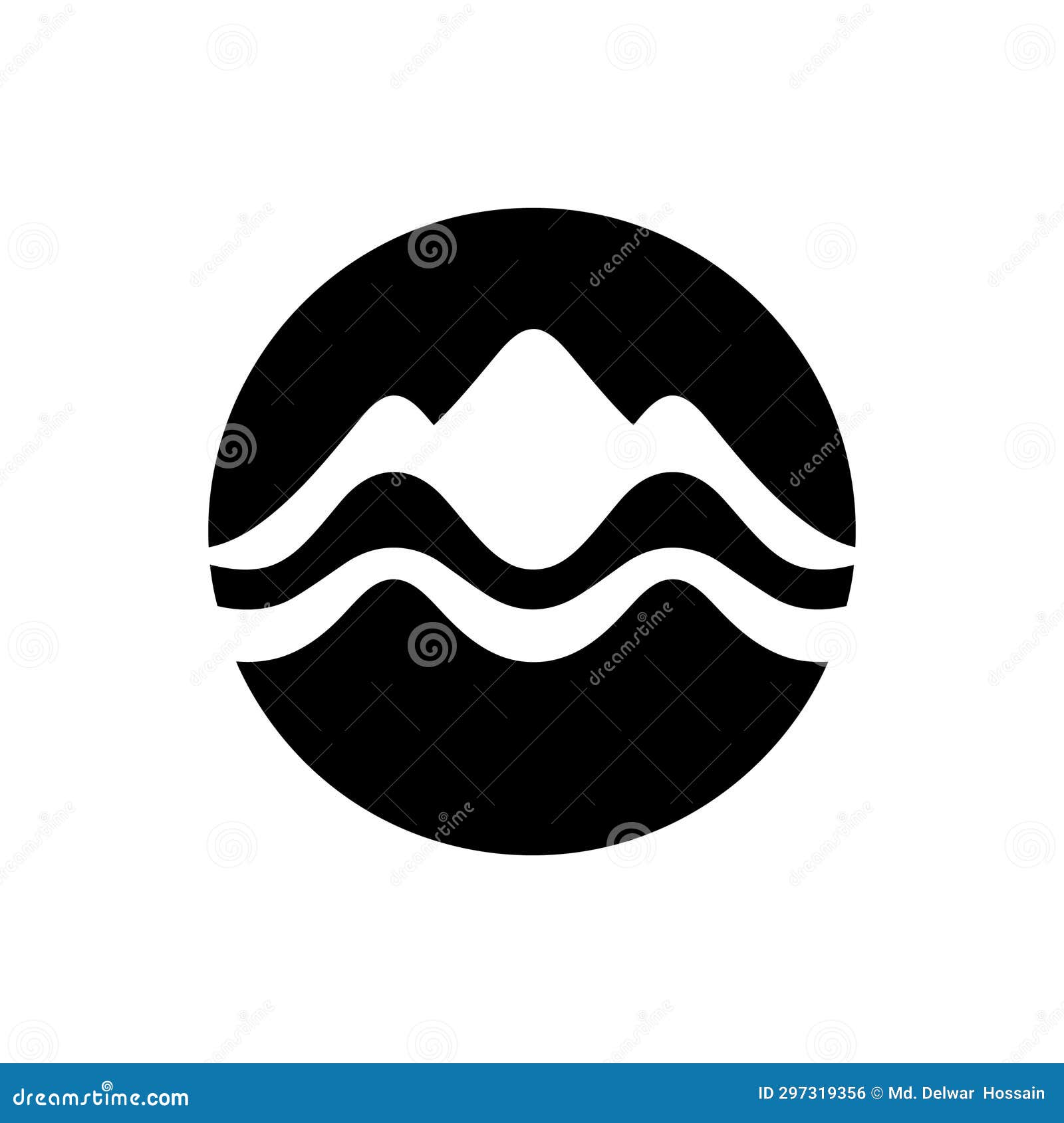 Seismic Waves Icon stock vector. Illustration of symbol - 297319356