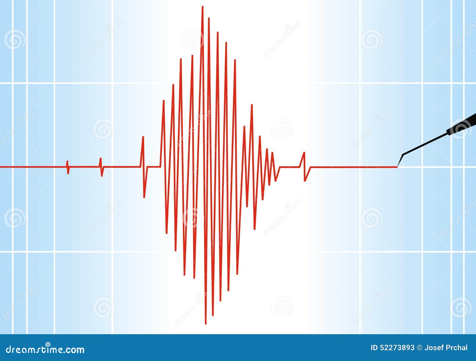 Seismograph Diagram Records Intensity Of Seismic Activity Cartoon ...