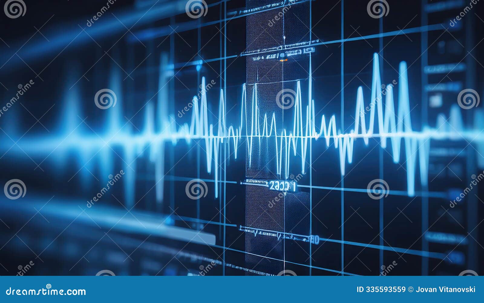 Seismograph Displaying Earthquake Waveform Data with Precision and ...
