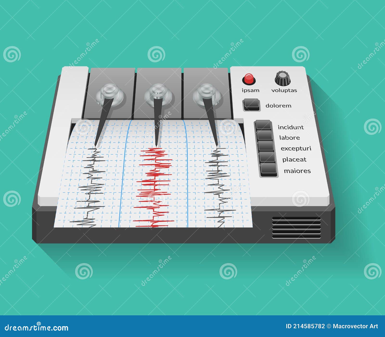 Seismometer Cartoon Vector | CartoonDealer.com #18744231