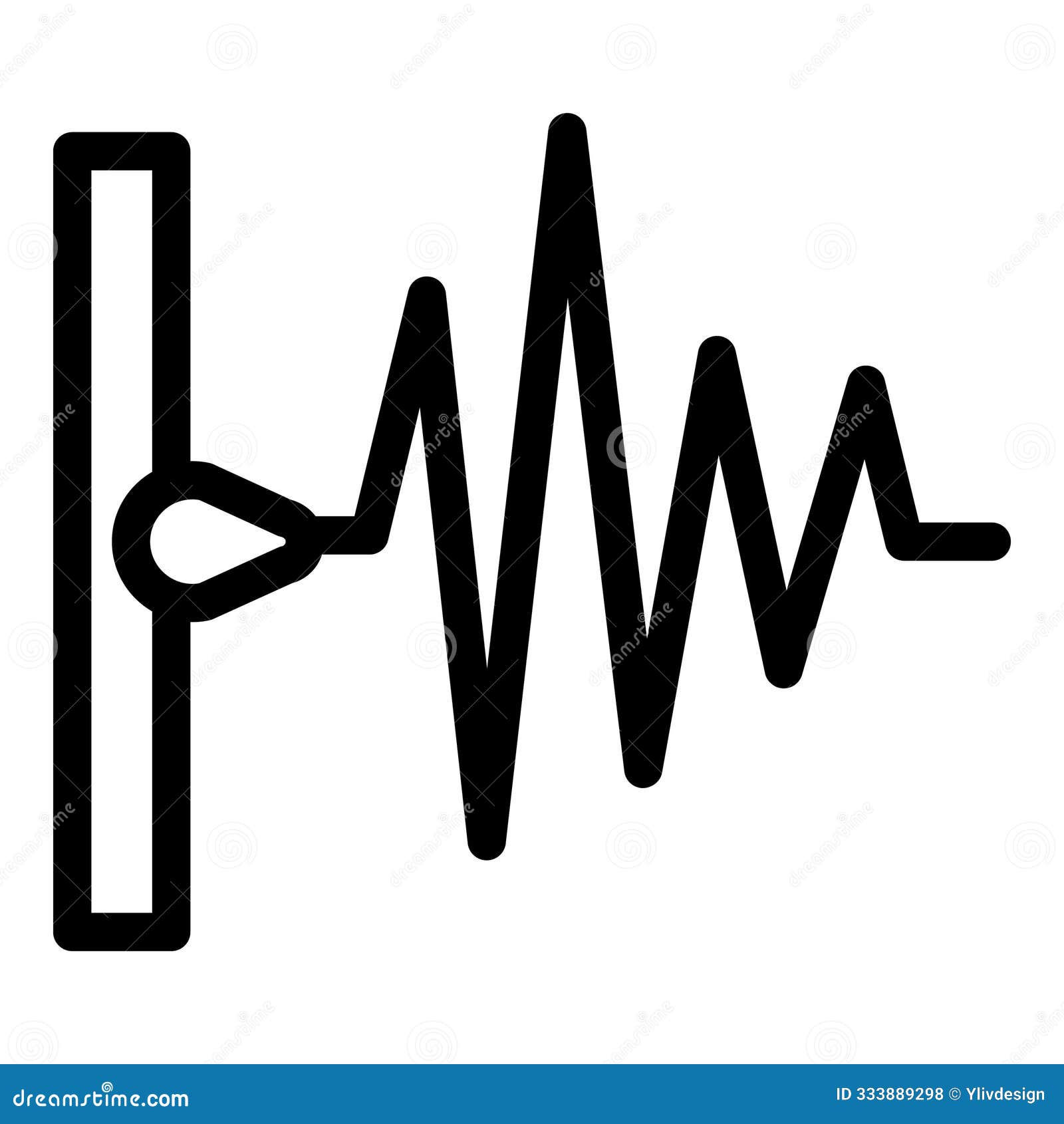 Seismograph Recording Earthquake Waveform Icon Stock Illustration ...