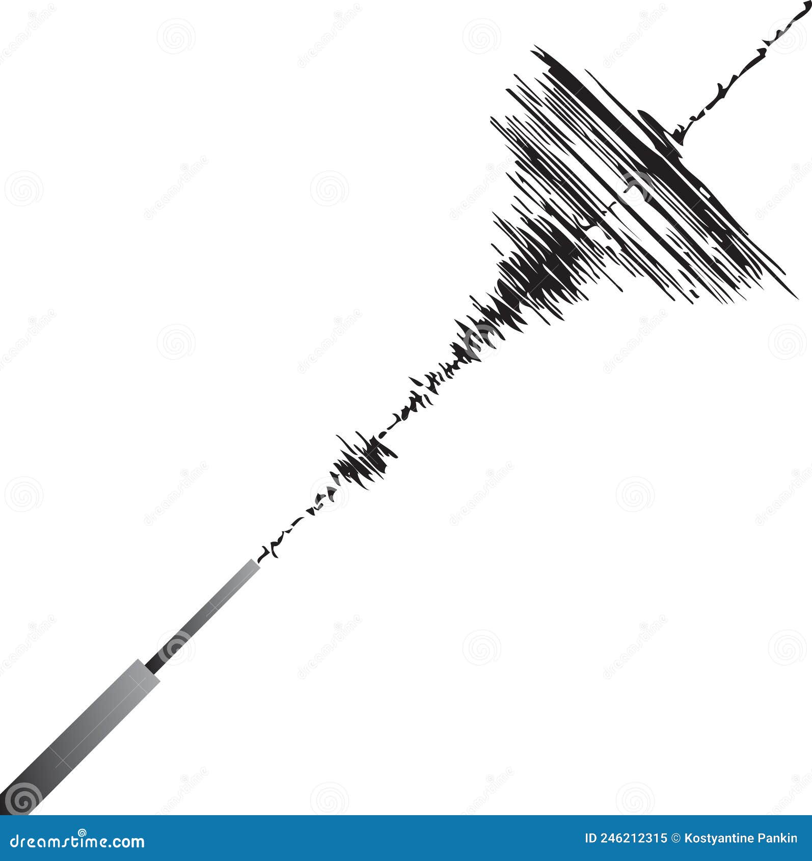 Seismograph with a Richter Scale Stock Vector - Illustration of science ...