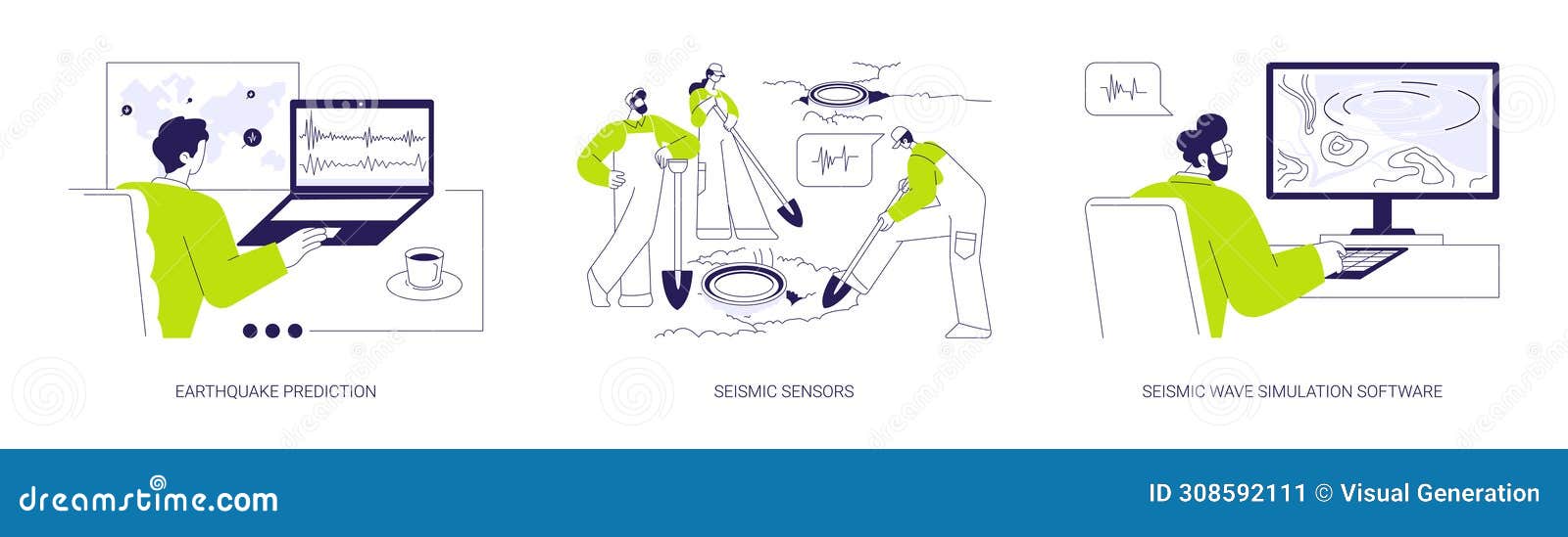 Seismologist Abstract Concept Vector Illustrations. Stock Vector ...