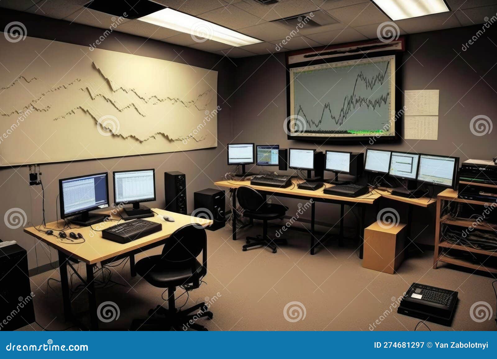 Seismology Lab with Earthquake Simulators. Generative AI Stock ...