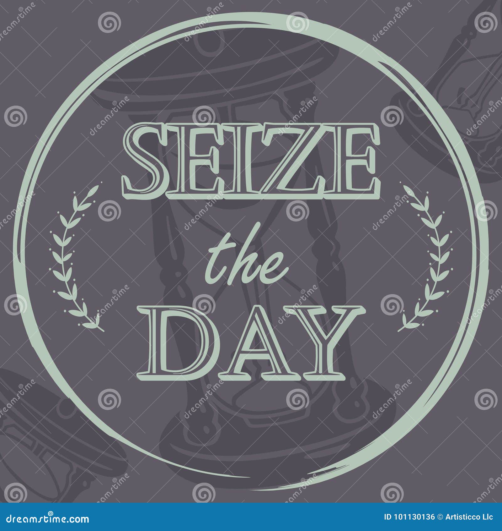 Seize the Day Inspirational Quote Stock Vector - Illustration of quote ...