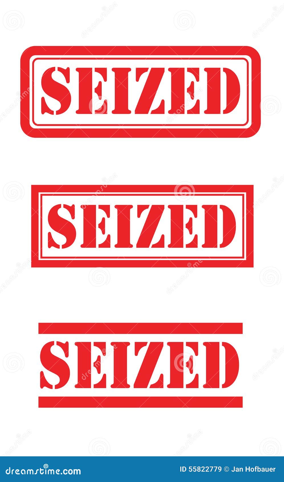Seized set stock illustration. Illustration of employed - 55822779