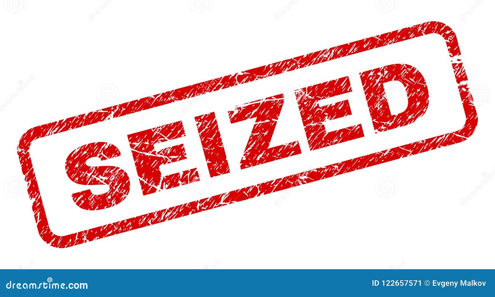 Grunge SEIZED Rounded Rectangle Stamp Stock Vector - Illustration of ...