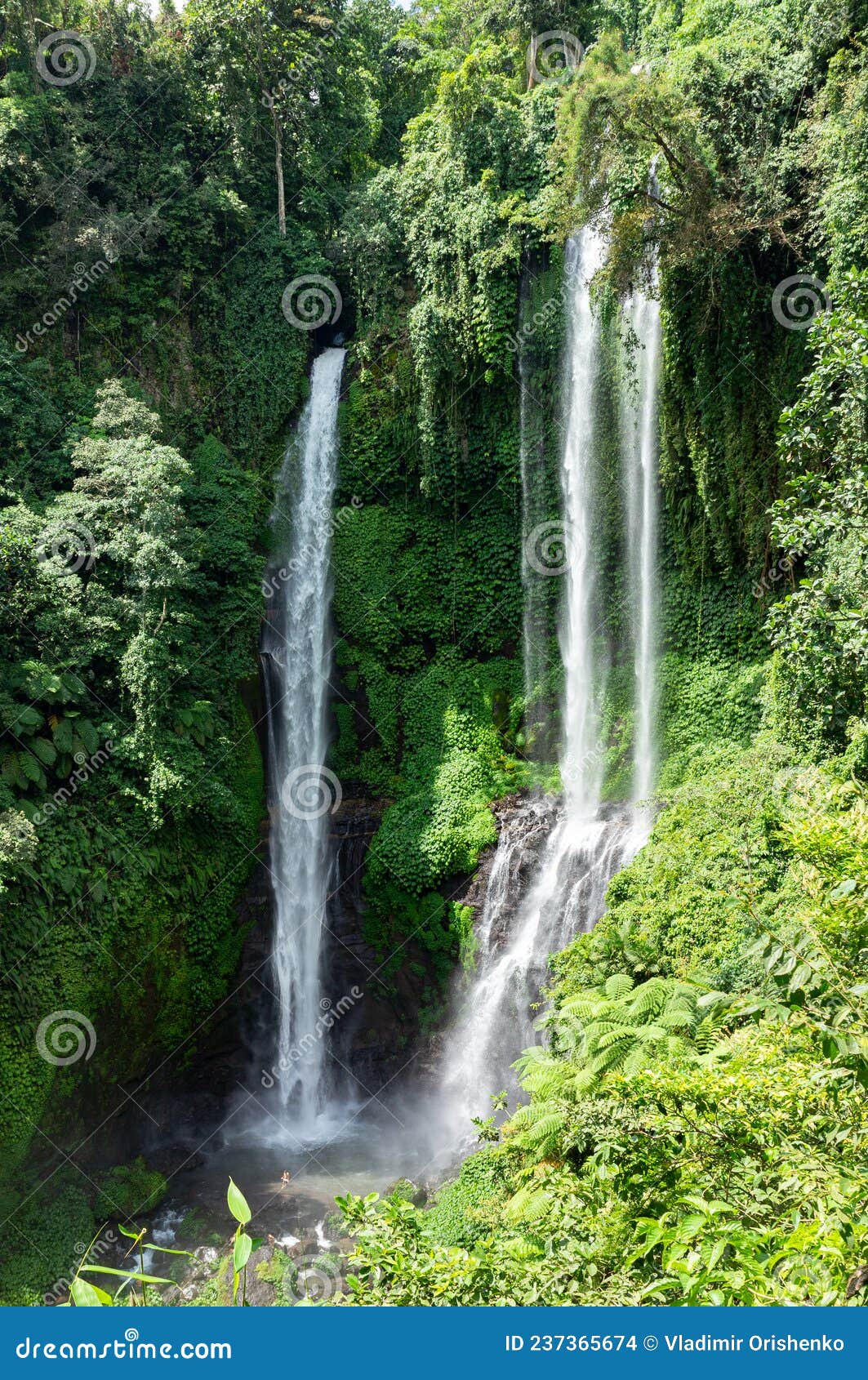 Sekumpul Waterfall. Bali. Indonesia. Stock Photo - Image of bali ...