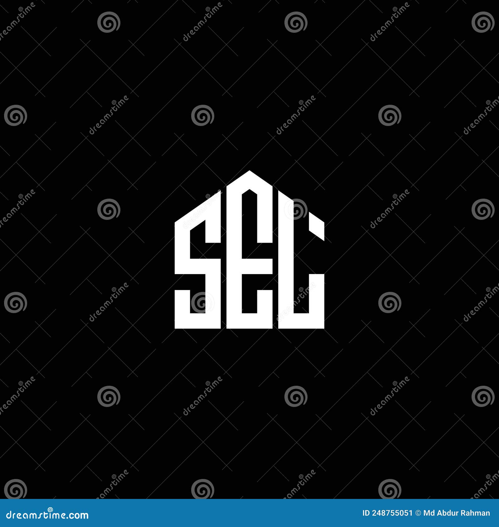 SEL Letter Logo Design On BLACK Background. SEL Creative Initials ...
