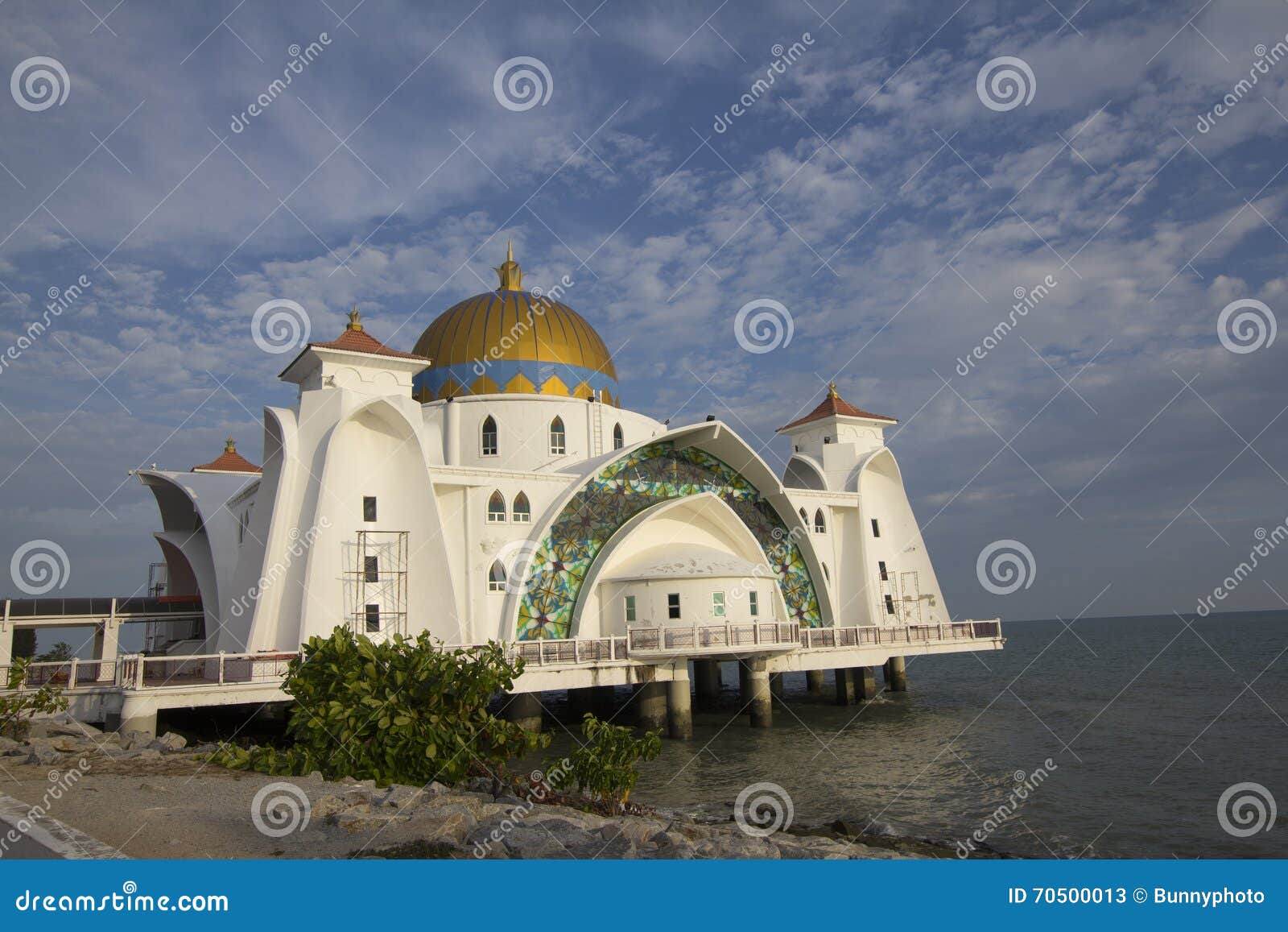 Selat Melaka Mosjid stock image. Image of religion, landmark - 70500013