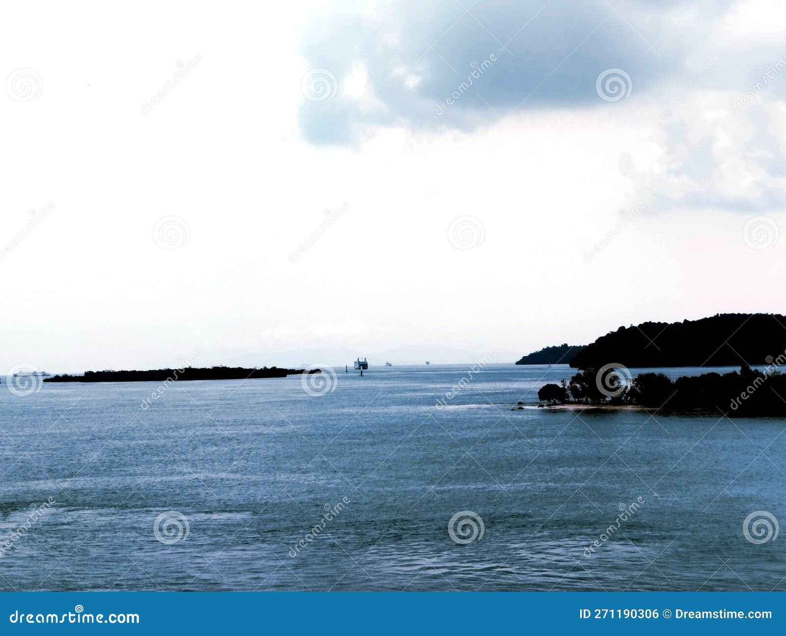 Selat Sunda in Indonesian Sea Stock Photo - Image of selat, coast ...