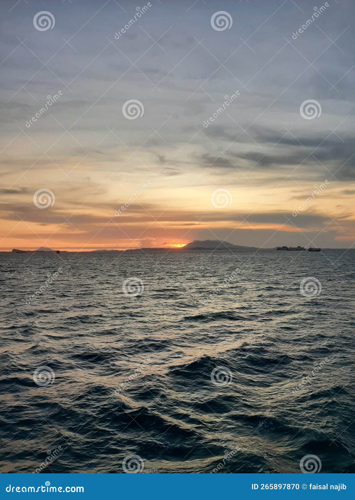 Selat sunda sunset stock photo. Image of selat, darkness - 265897870