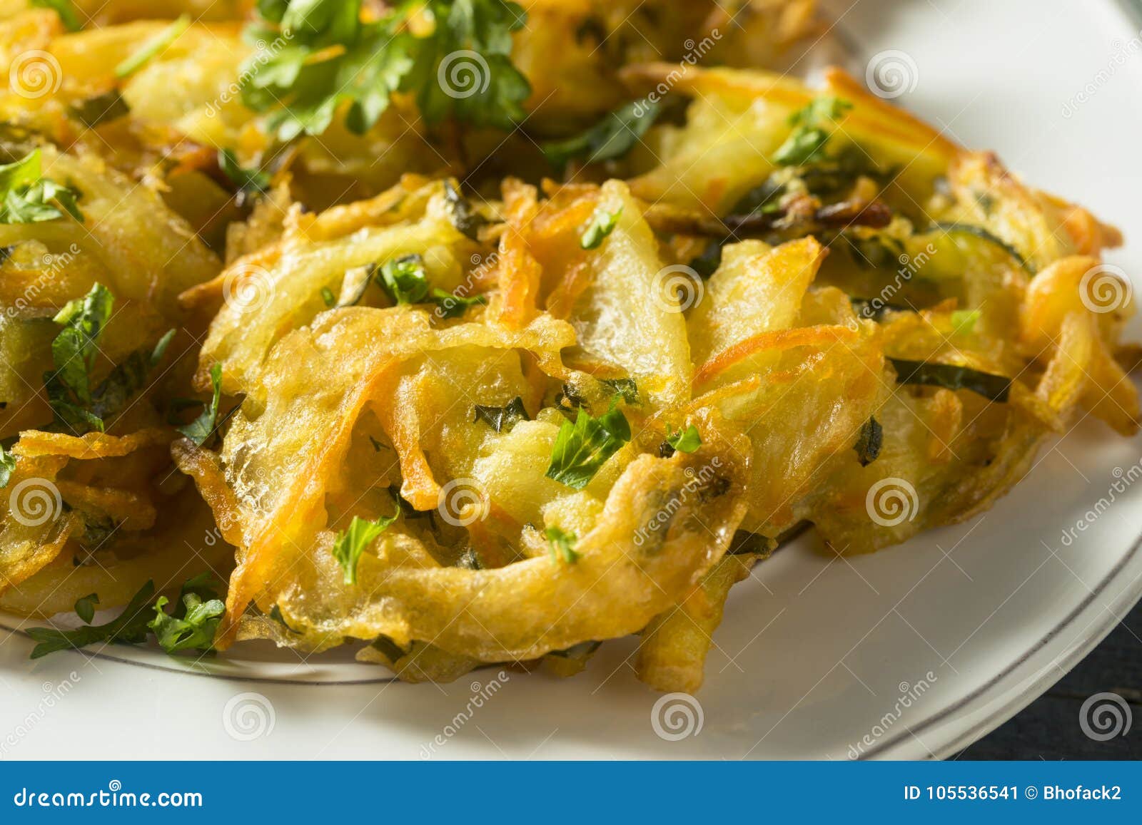 Selbst Gemachter Fried Vegetable Birds Nests Stockbild - Bild von ...