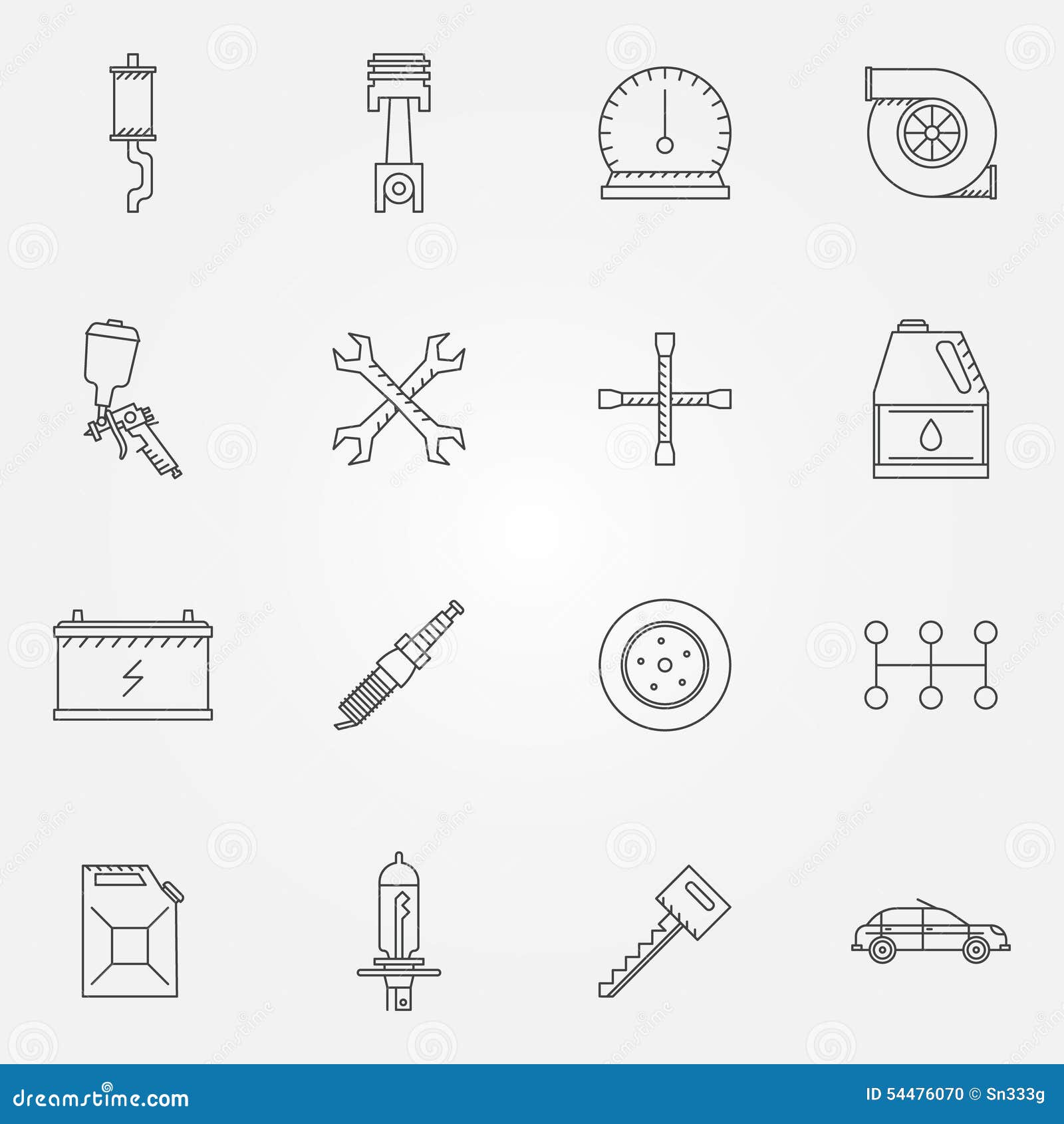 Selbstservice- Oder Reparaturikonen Vektor Abbildung - Illustration von ...