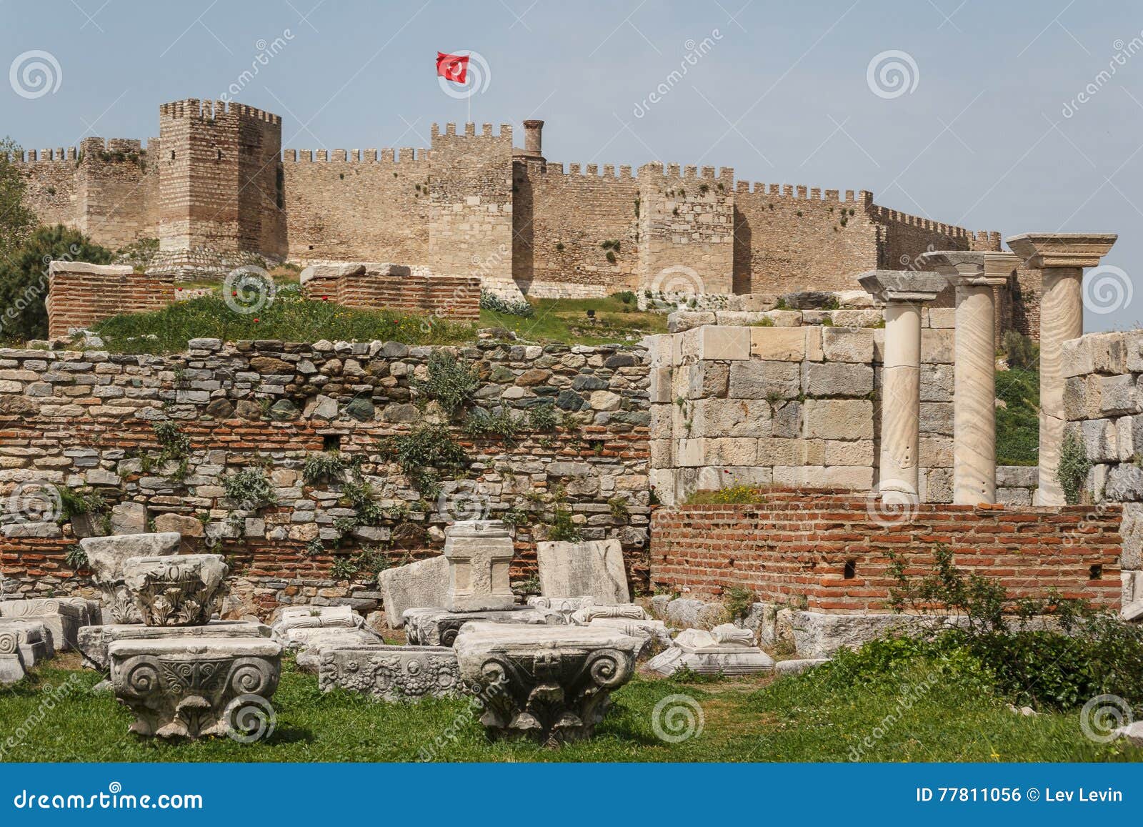 Selcuk castle stock photo. Image of traditional, construction - 77811056