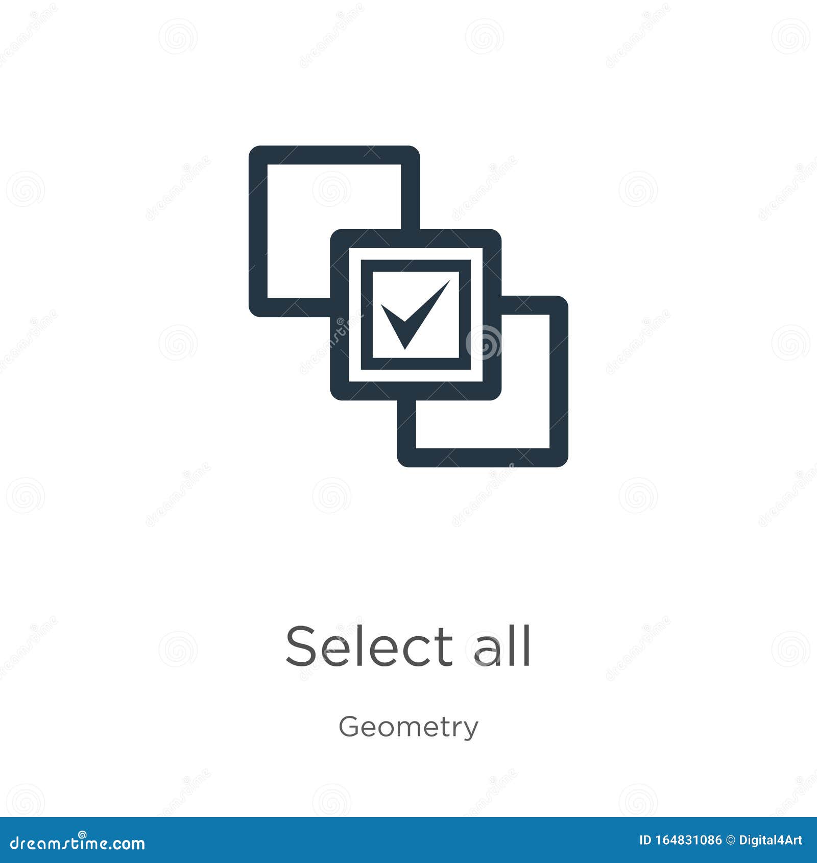 Select All Icon Vector. Trendy Flat Select All Icon from Geometry ...