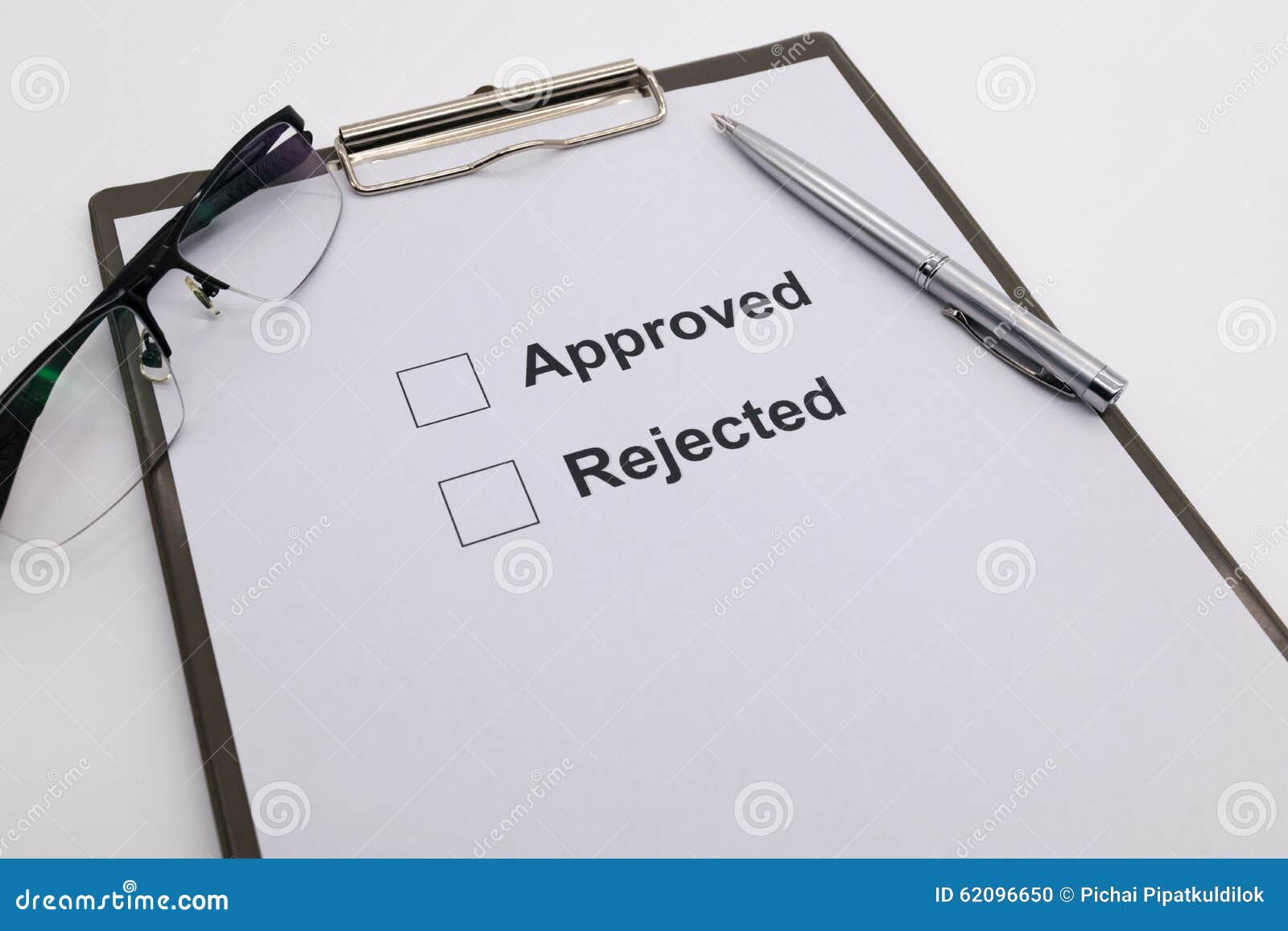 Select Approved or Rejected. Stock Photo - Image of solution, form ...