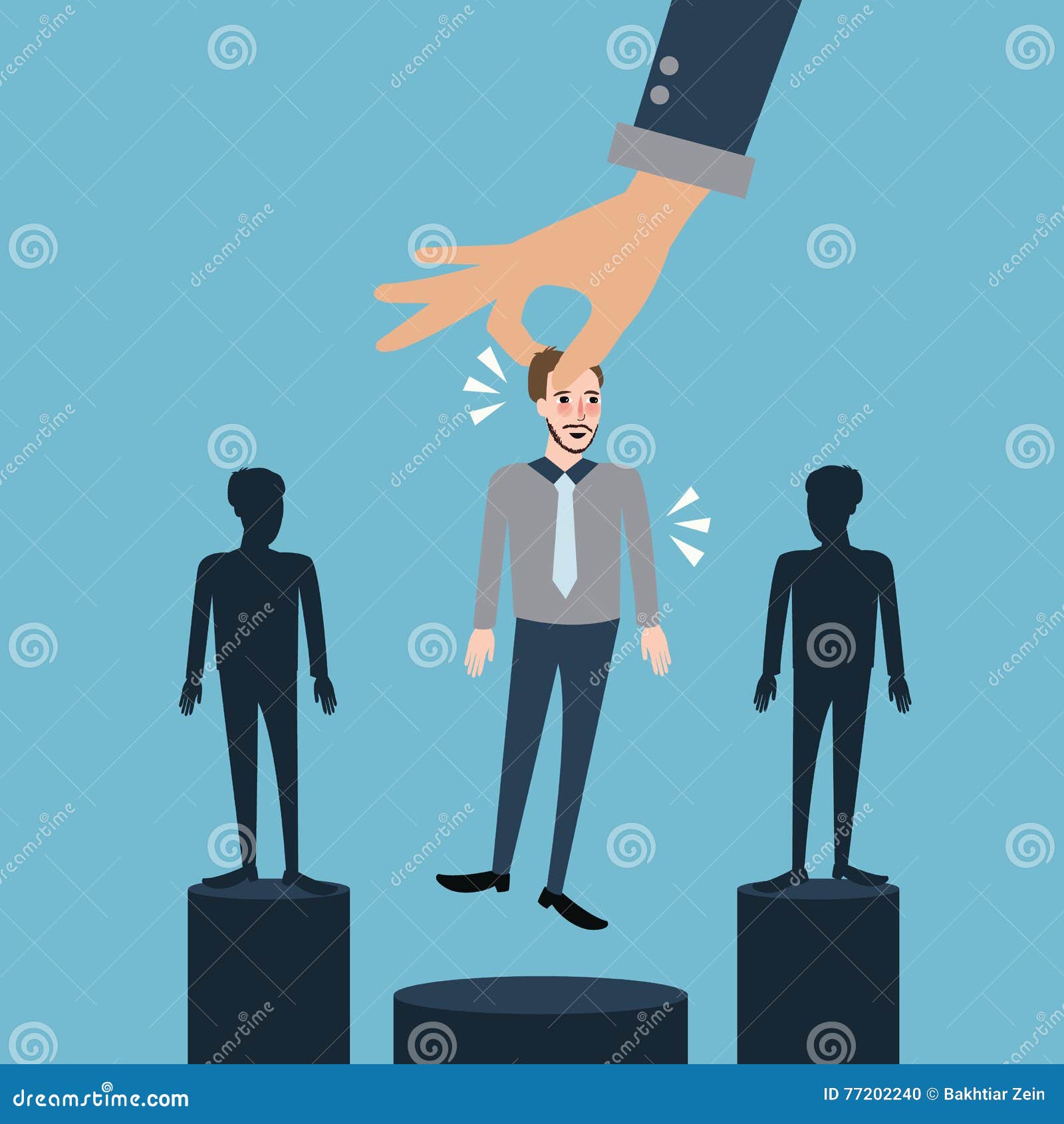 Select Best Employee Hire Selection Process Remove Fired Stock Vector ...