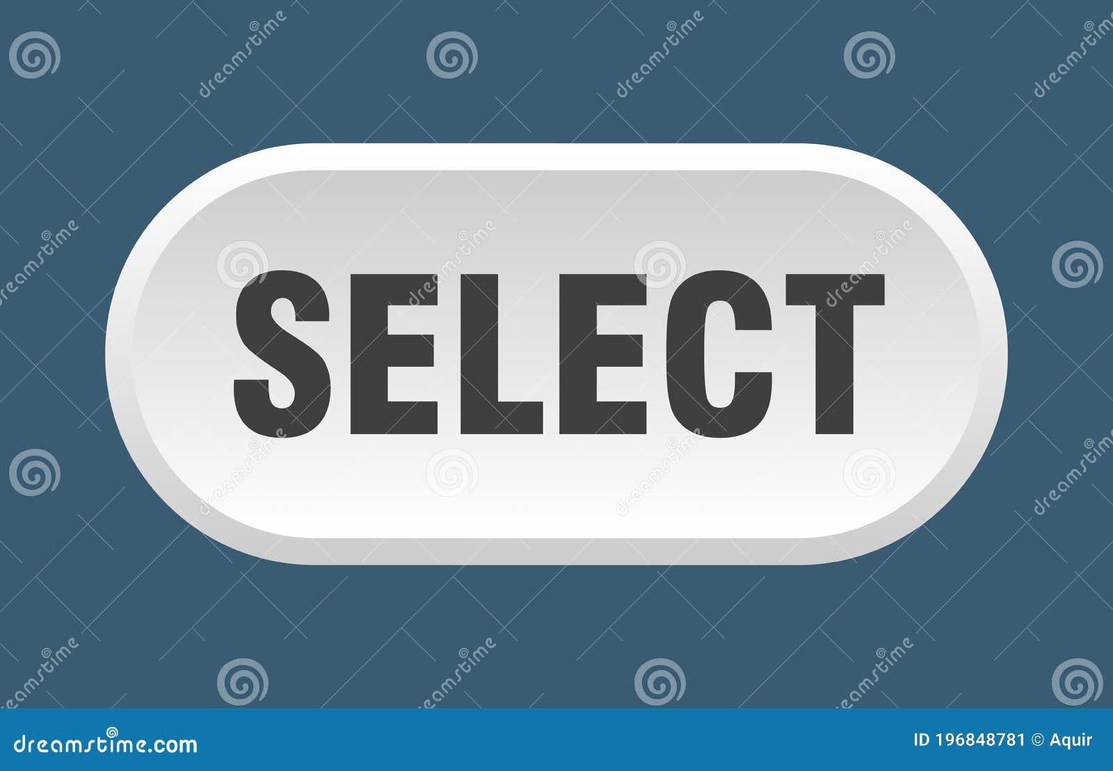 Select Button. Rounded Sign on White Background Stock Vector ...