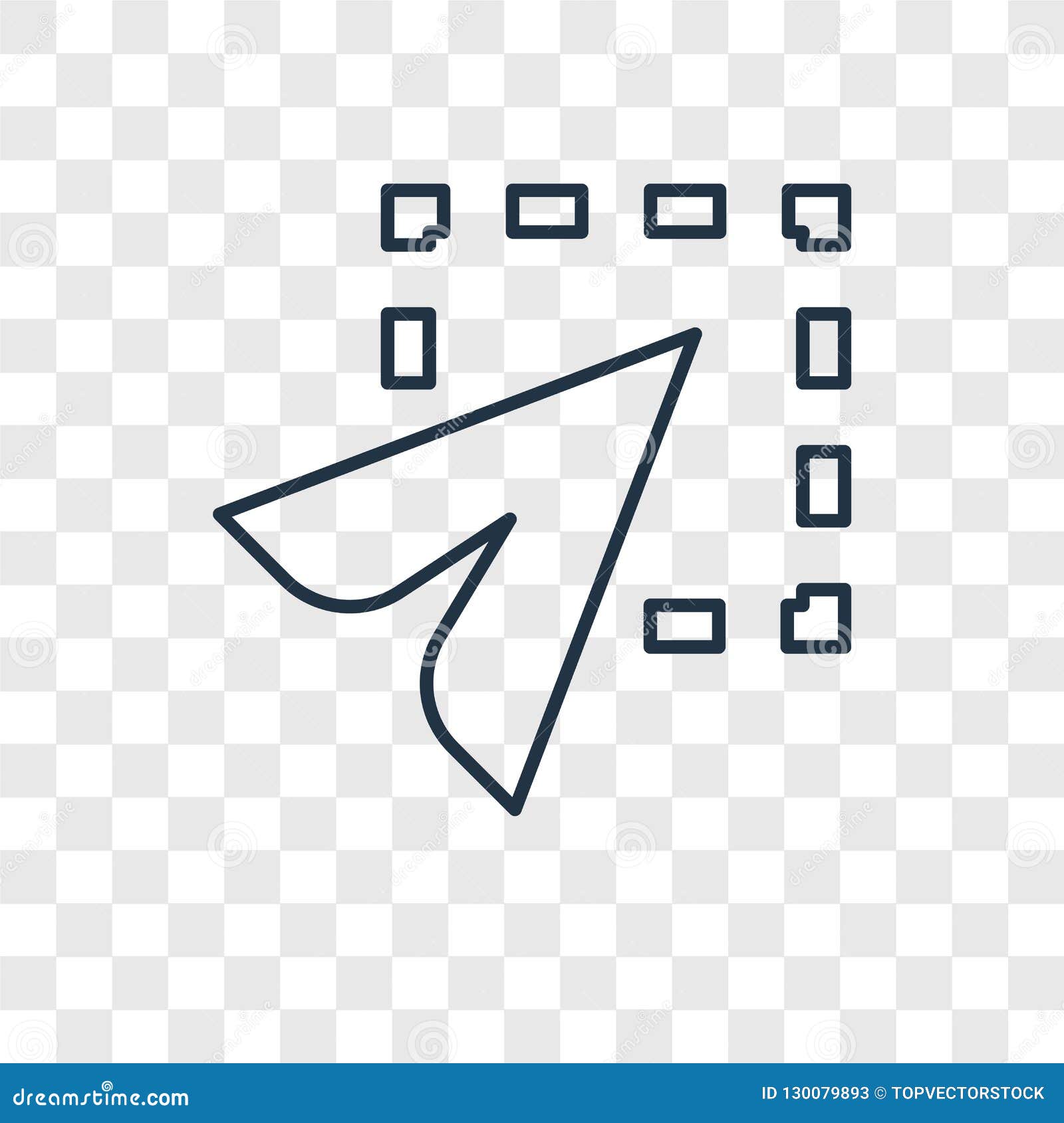 Select Concept Vector Linear Icon Isolated on Transparent Background ...