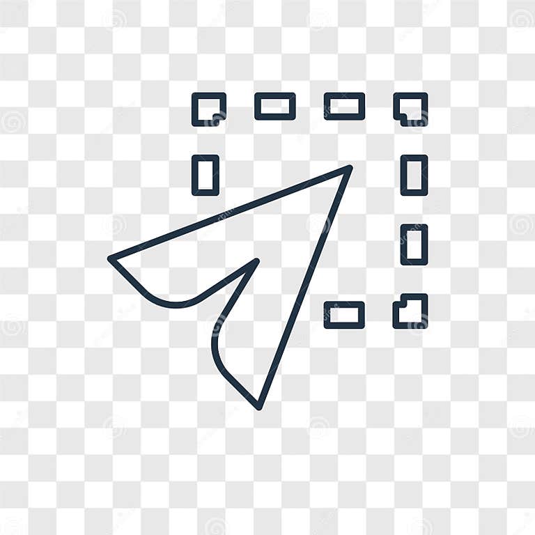 Select Concept Vector Linear Icon Isolated on Transparent Background ...