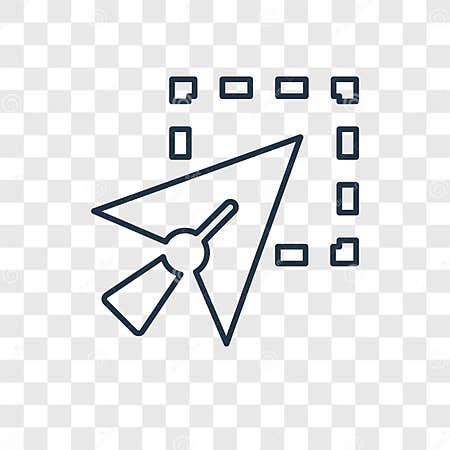 Select Concept Vector Linear Icon Isolated on Transparent Background ...