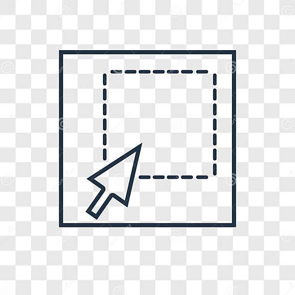 Select Concept Vector Linear Icon Isolated on Transparent Background ...