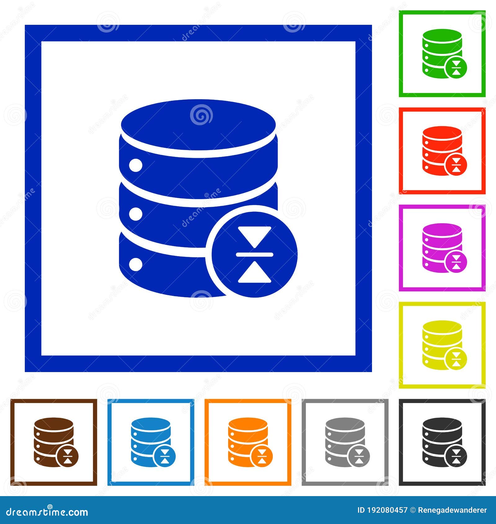 Select Database Table Row Flat Framed Icons Stock Vector - Illustration ... Select Database Table Row Flat Framed Icons Stock Vector - Illustration ...