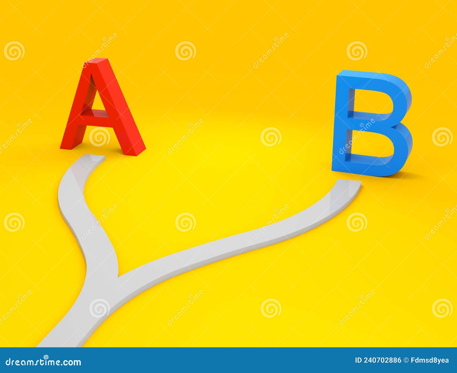 Select either a or B stock illustration. Illustration of challenge ...