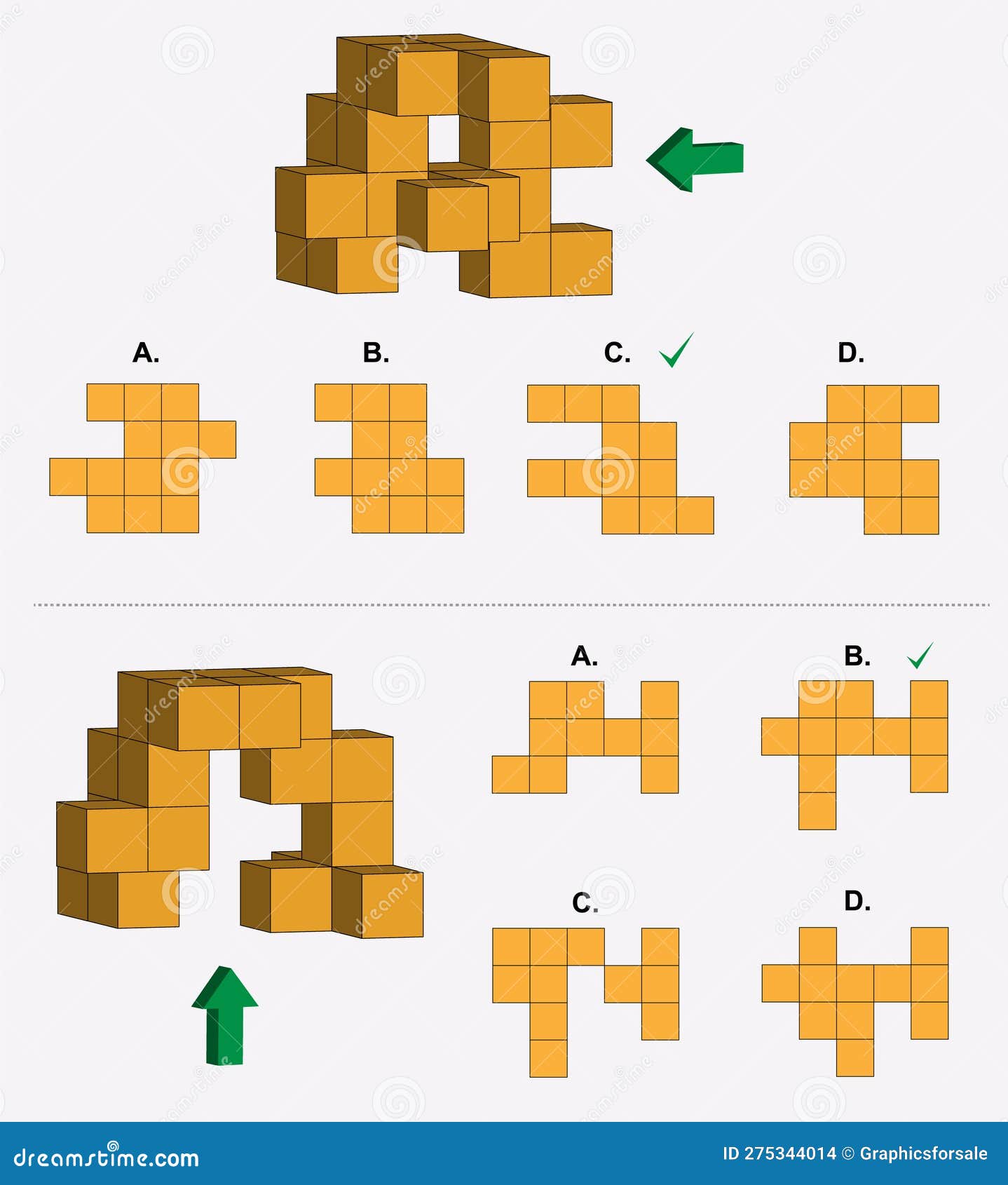 Select the Exact Display of the Object Side Shown by the Arrow Stock Vector - Illustration of ...