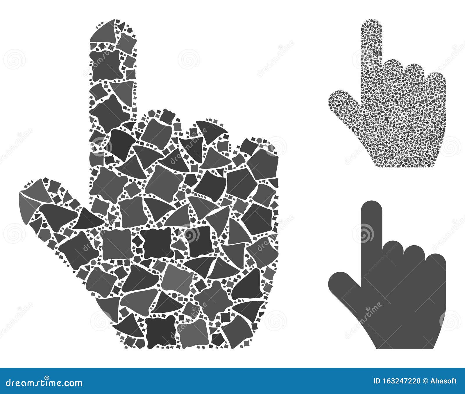 Select Gesture Composition Icon of Bumpy Items Stock Illustration ...