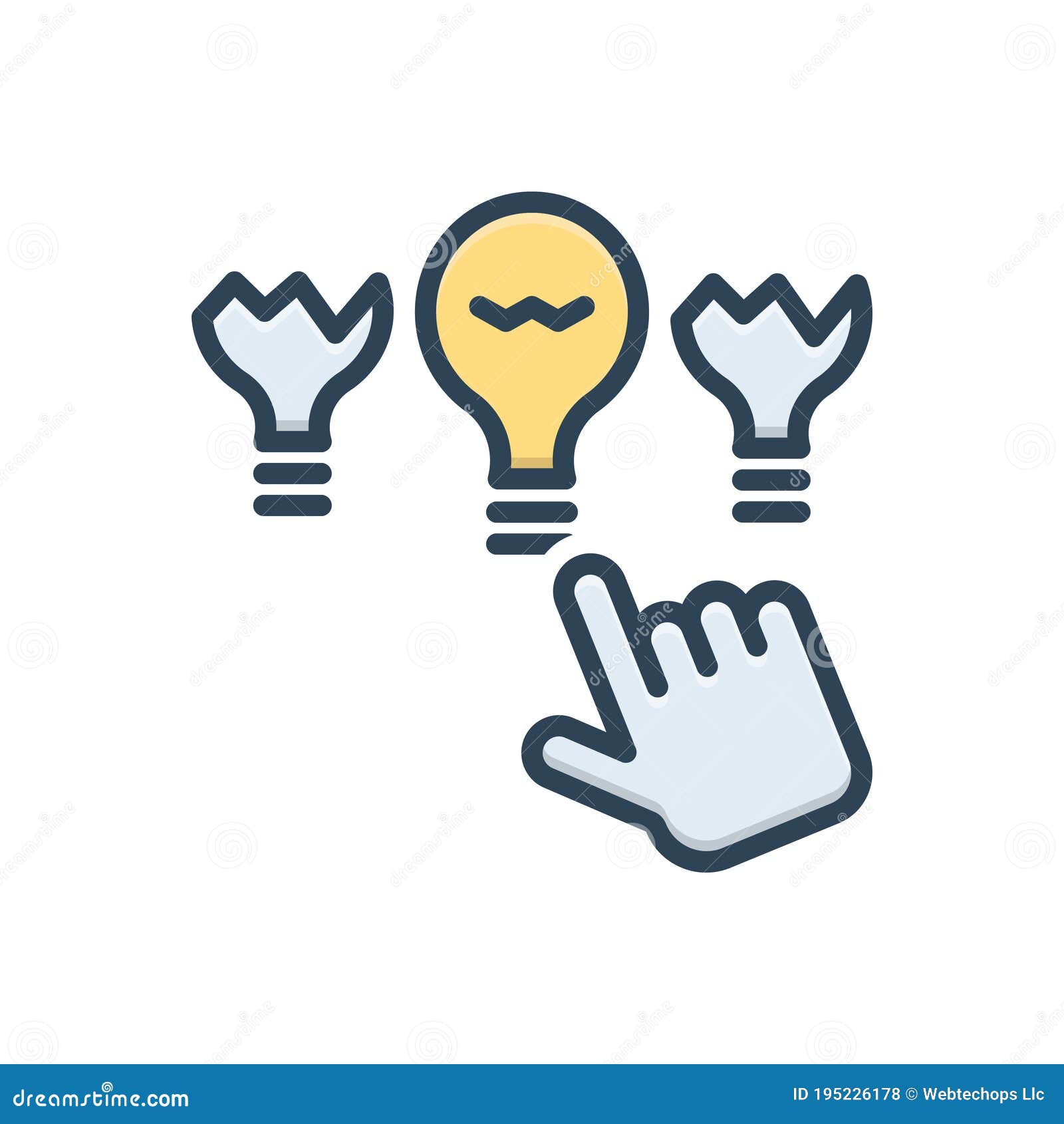 Color Illustration Icon for Select, Choice and Pick Stock Illustration ...