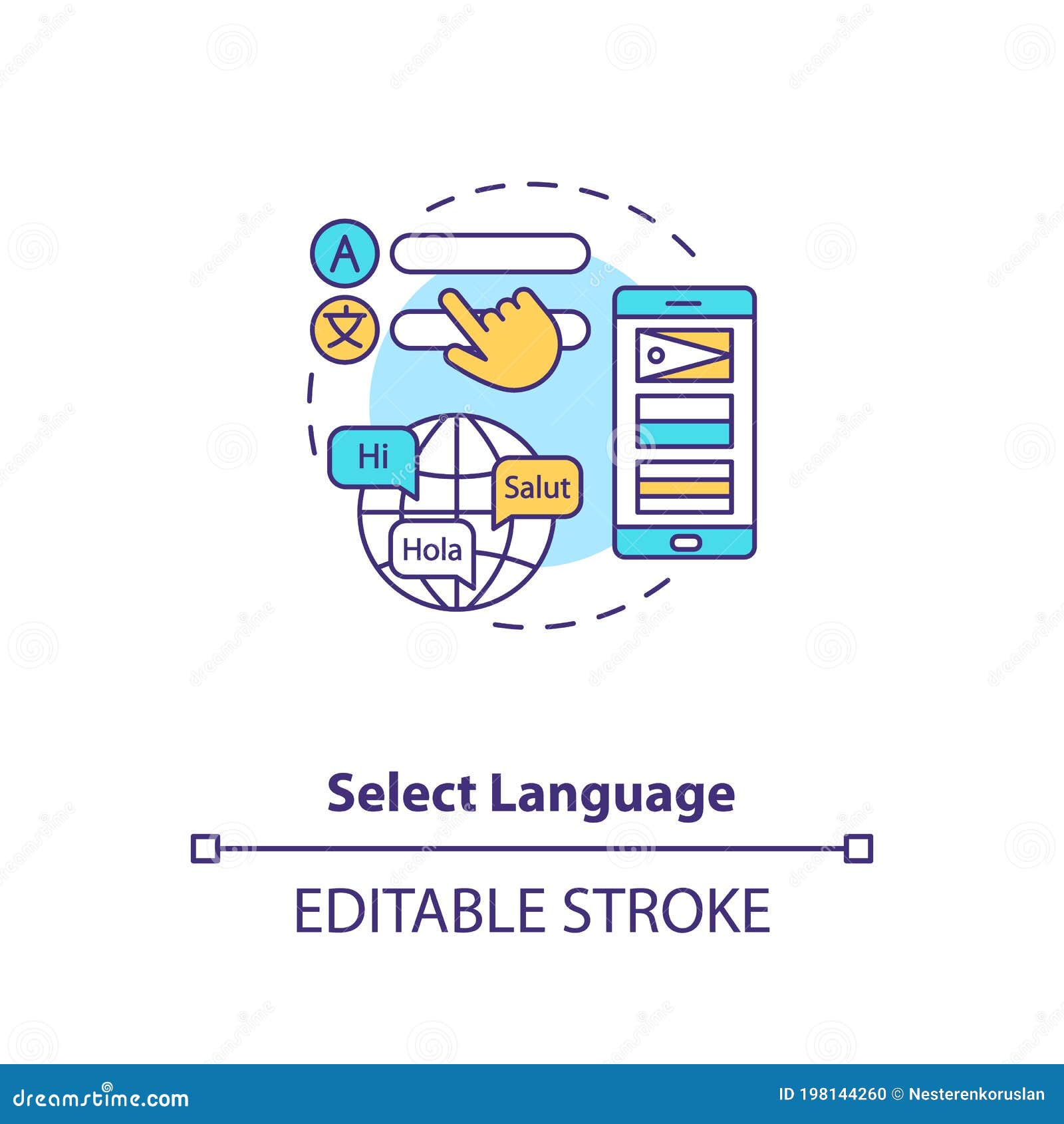 Select Language Concept Icon Stock Vector - Illustration of graphic ...