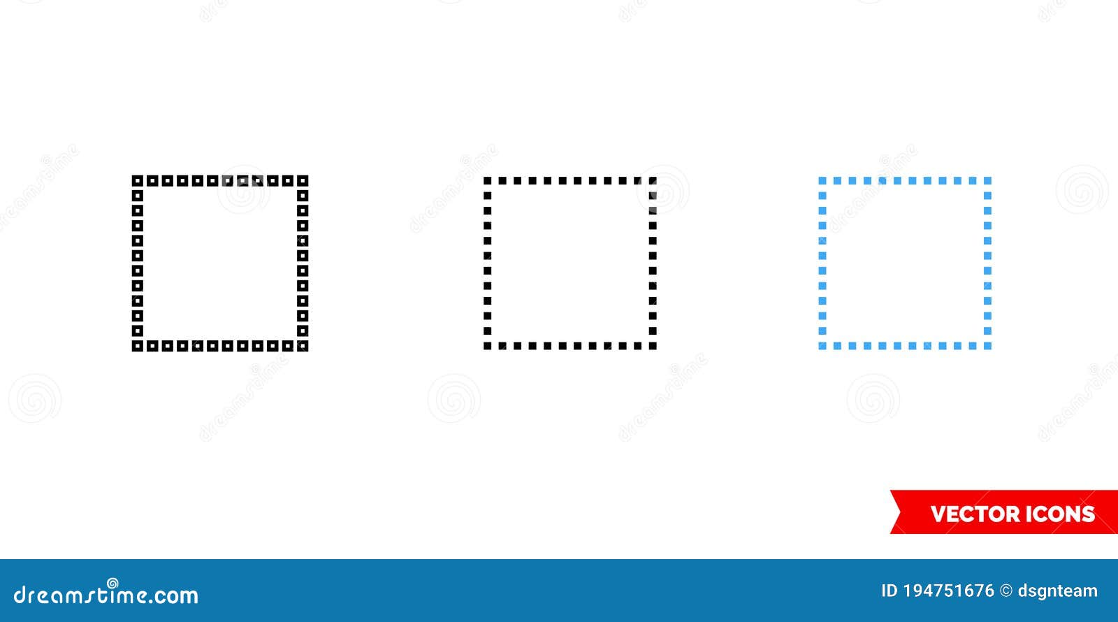 Select None Icon Of 3 Types Color, Black And White, Outline. Isolated ...