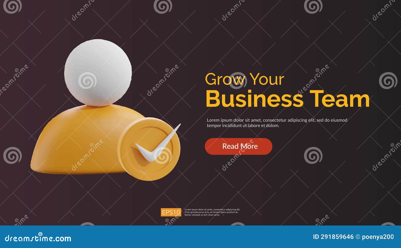 Select Right Candidate 3D Icon Illustration. Banner Business Landing ...