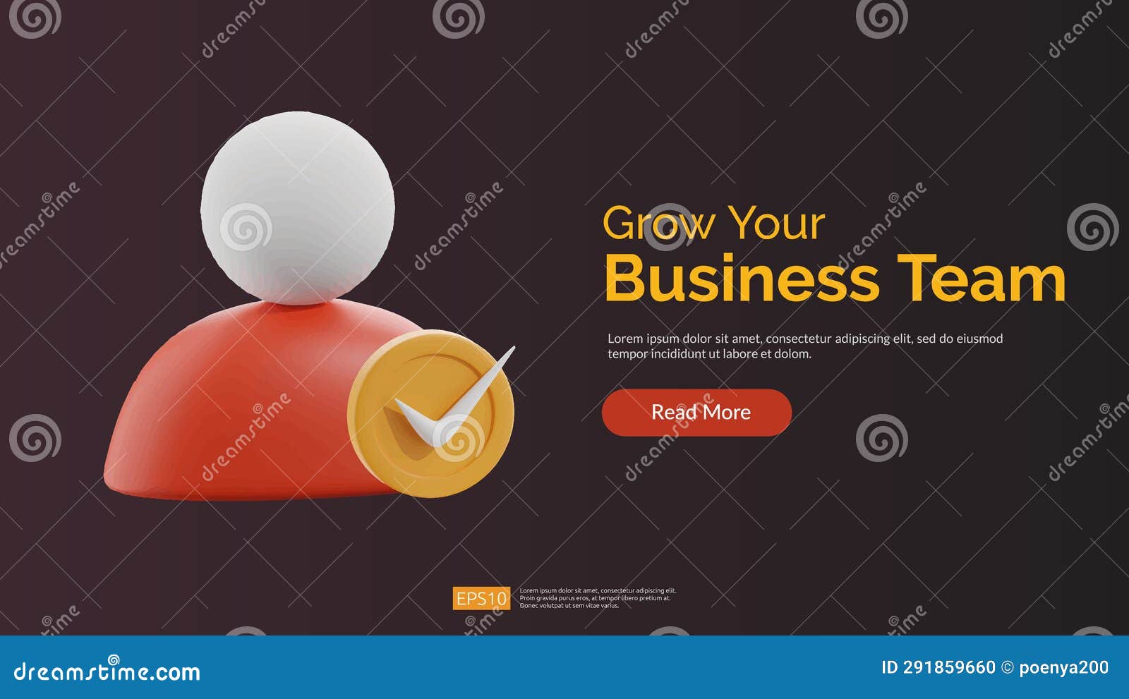 Select Right Candidate 3D Icon Illustration. Banner Business Landing ...
