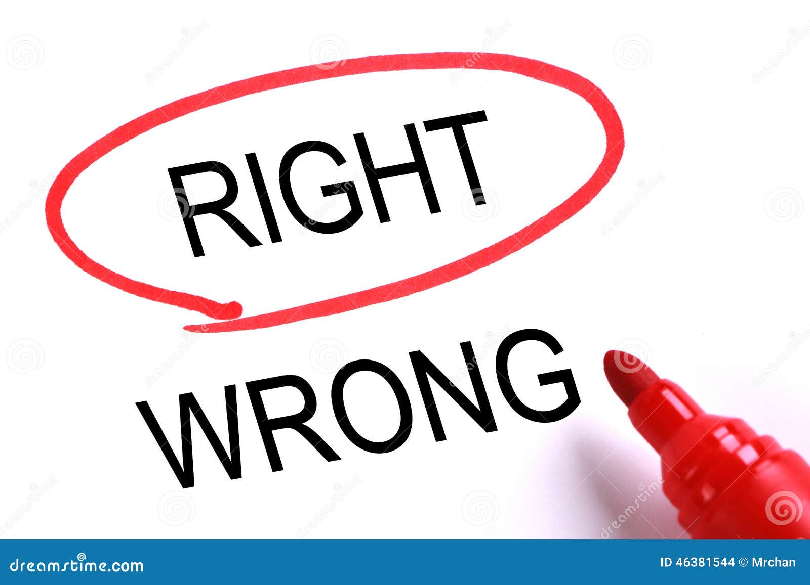Select Right from Wrong stock photo. Image of dilemma - 46381544 Select Right from Wrong stock photo. Image of dilemma - 46381544