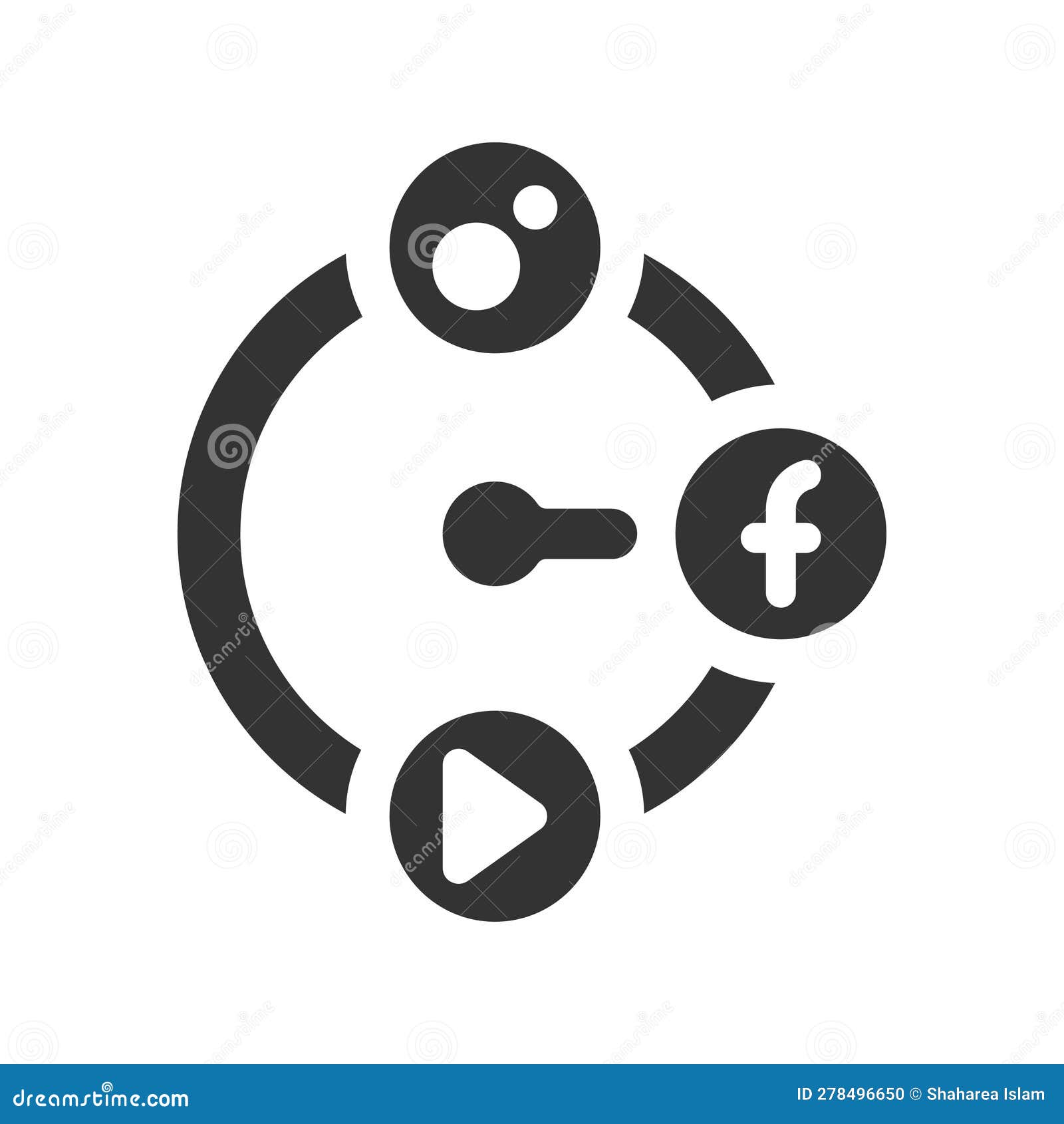 Select social media icon stock vector. Illustration of youtube - 278496650