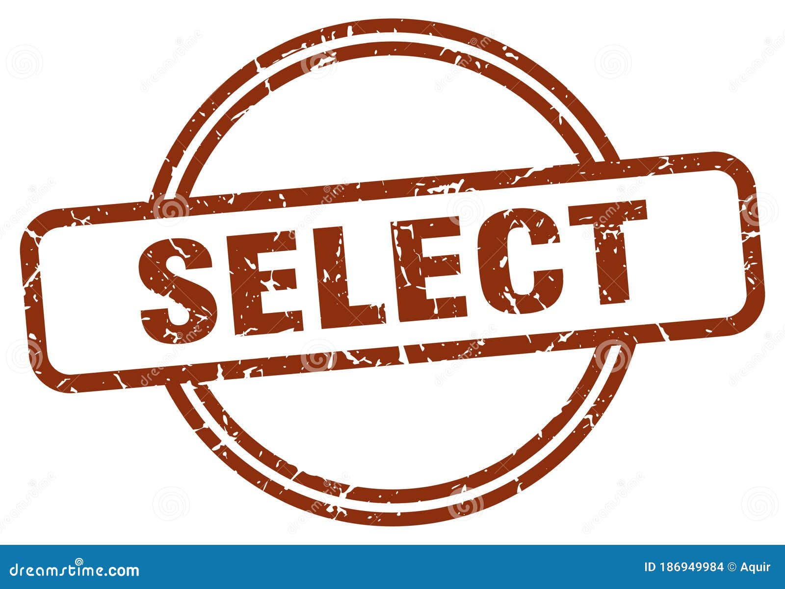 Select Stamp. Select Round Vintage Grunge Label Stock Vector ...